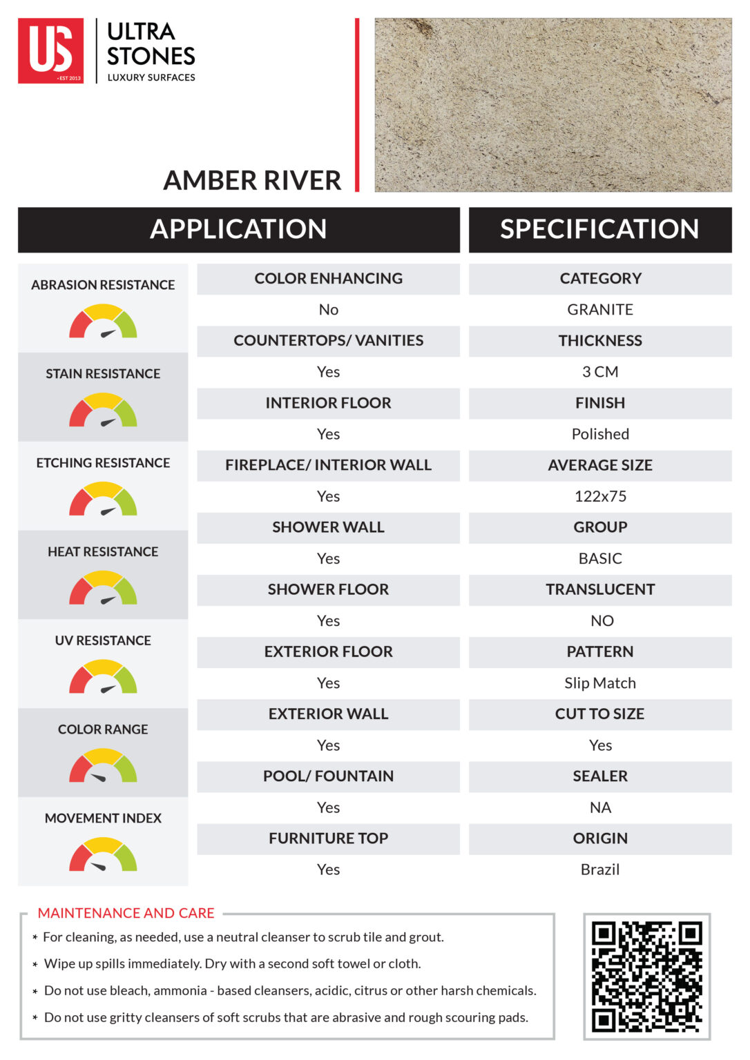 Stunning Allure of Amber River Granite at Ultra Stones
