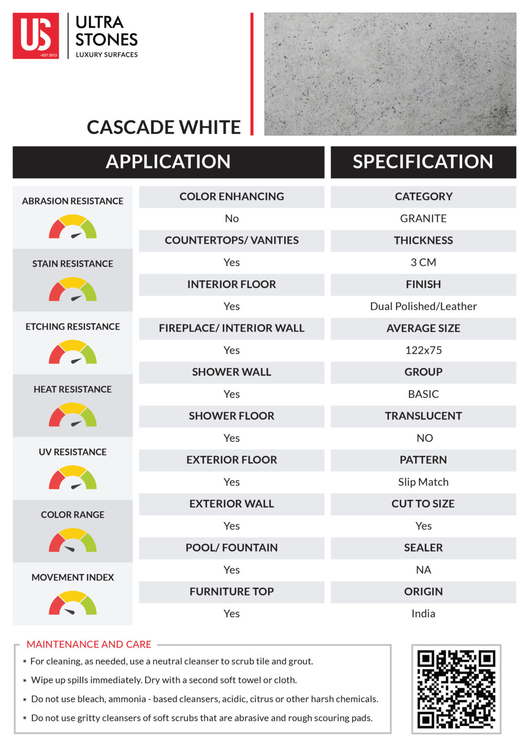 The Most Alluring Cascade White Granite Slabs in Farmingdale