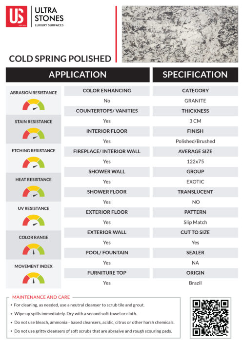 The Most Captivating Cold Spring Granite at Ultra Stones