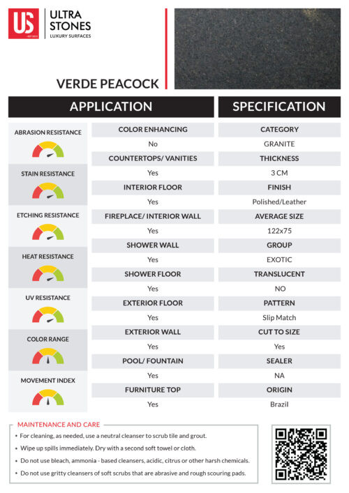 Finest Range of Verde Peacock Granite at Ultra Stones