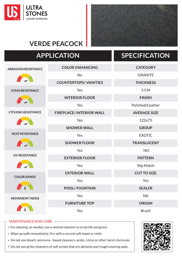 Finest Range of Verde Peacock Granite at Ultra Stones