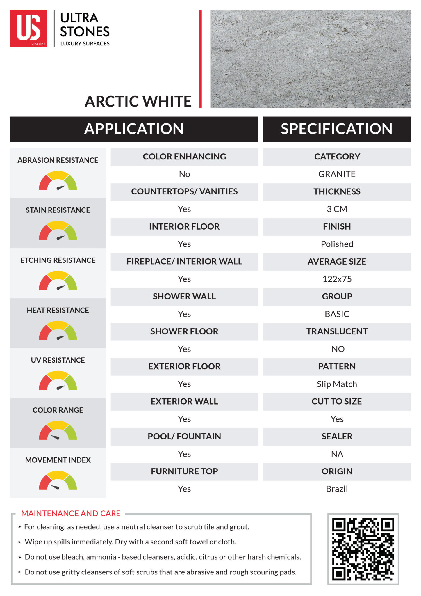 Select the Arctic White from the Premium Distributor in USA